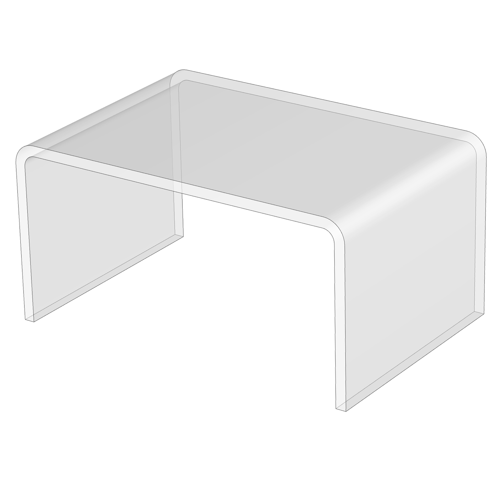 15cm x 10cm x 7.5cm -3mm thick, Max Load 1.2kg Acrylic Display Shelf ...