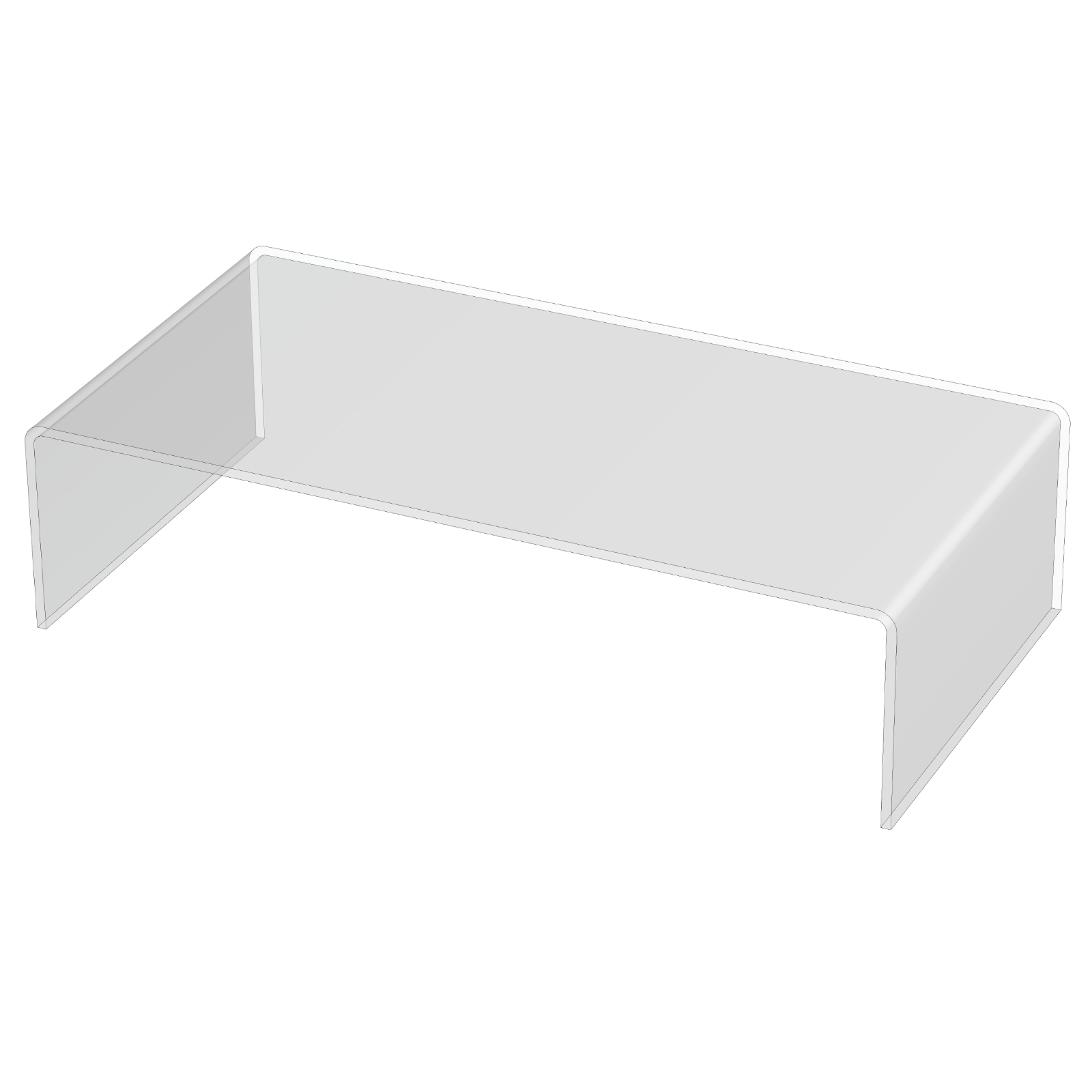 6mm-thick-60cm-30cm-15cm, Max Load 4.5kg Acrylic Display Shelf- Clear ...
